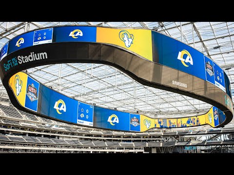 Behind the Scenes of MASSIVE Double-Sided Videoboard at SoFi Stadium | Los Angeles Rams