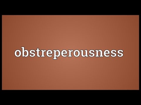 Obstreperousness Meaning