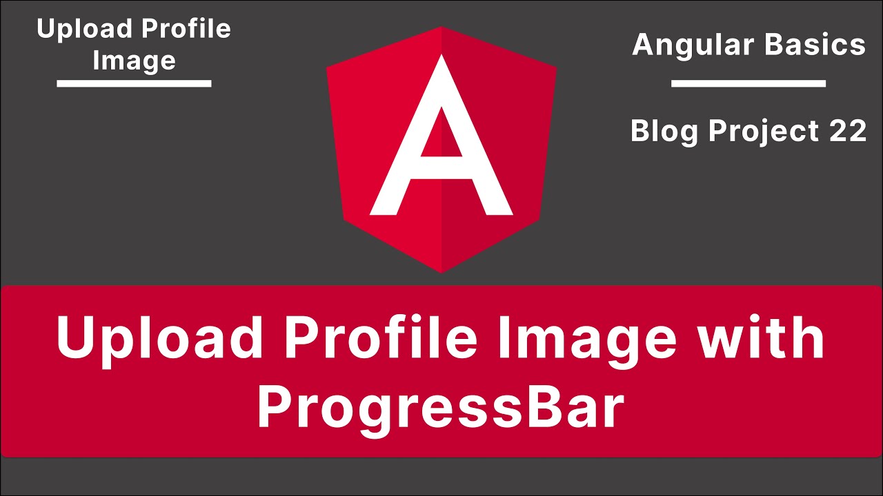 Angular: Upload Profile Image with Progress Bar | Blog Project V-22
