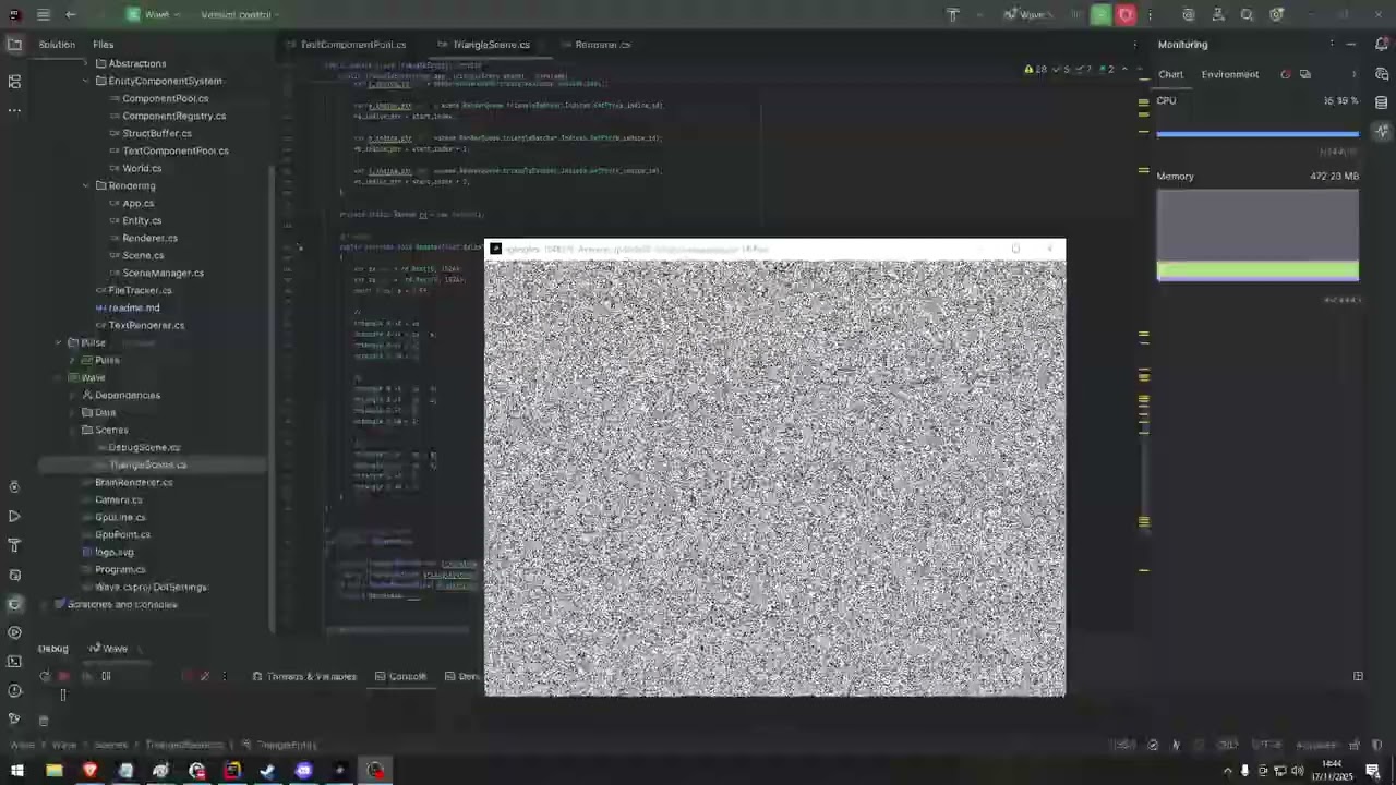 One Million Triangles with CPU Updates using C# OpenGL