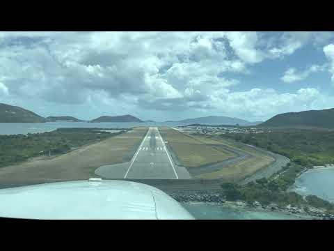 Great Approach and Landing in Tortola in the British Virgin Islands | Riding in the Co-Pilot Seat