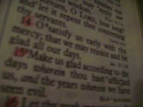 Psalm 90: 14-17, O satisfy us early with thy mercy, KJV, singalong audio, key of C