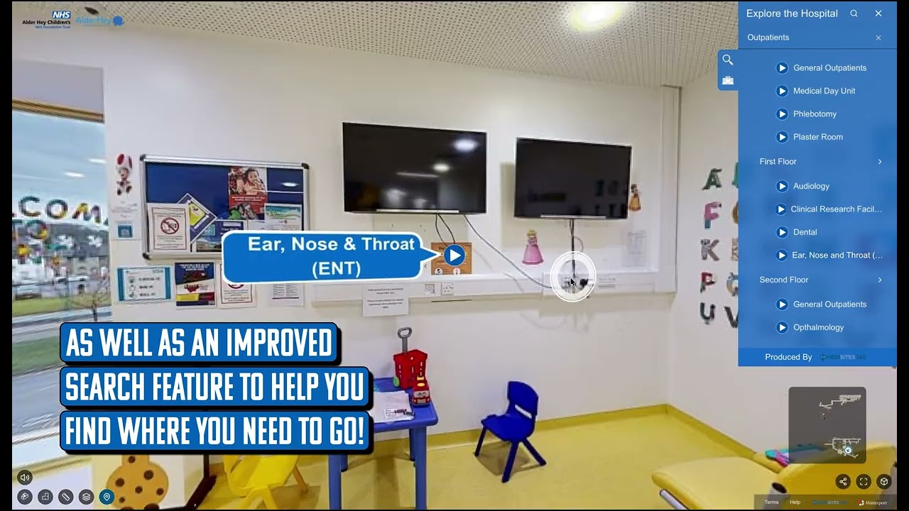 Alder Hey expands 360° virtual tour, creating Europe’s largest full hospital map