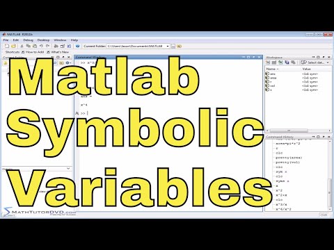 Matlab Online Tutorial - 14 - Performing Calculations with Symbolic Variables