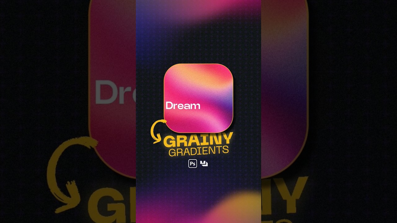 How to design the stunning grainy gradient effect.
