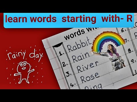 Words starting with the letter R I letter R words for kids|