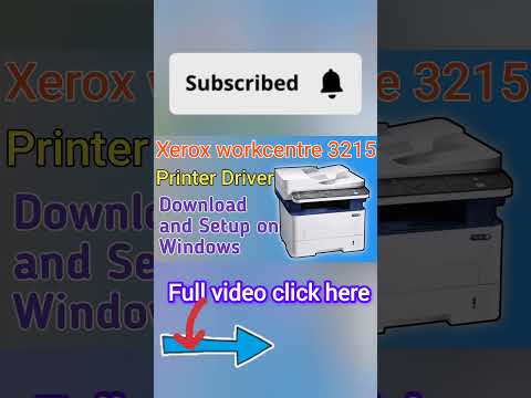 Xerox werkcentre 3215 printer driver setup on window.without CD. #printer #xeroxprinter