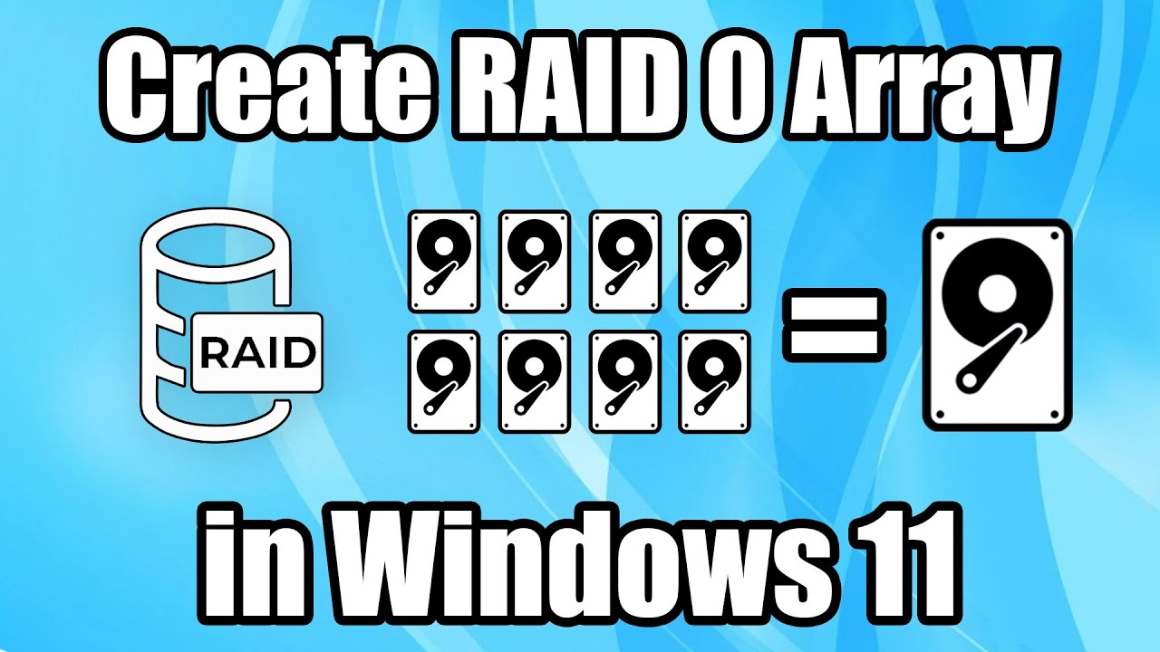 Create RAID 0 Array in Windows 11
