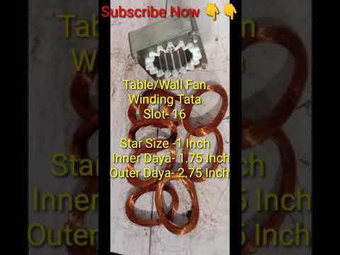 16 Slot Wall/Table Fan Winding Data Hindi #Chenwinding Copper Winding Data