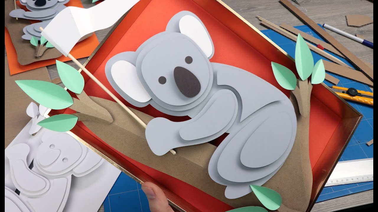 Printable 3D Paper Koala Template to Help Koala's in Need