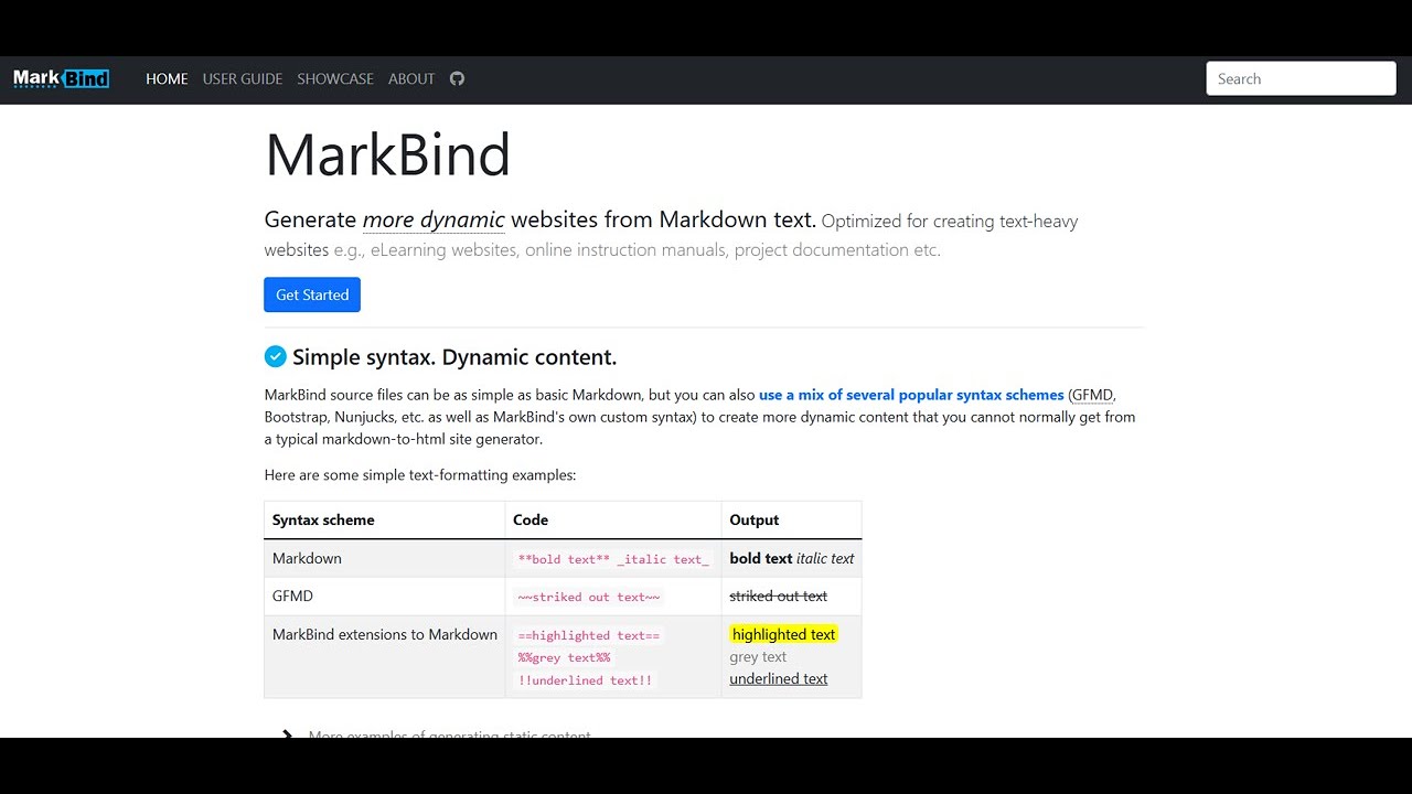 Getting Started with MarkBind, Static Site Generator