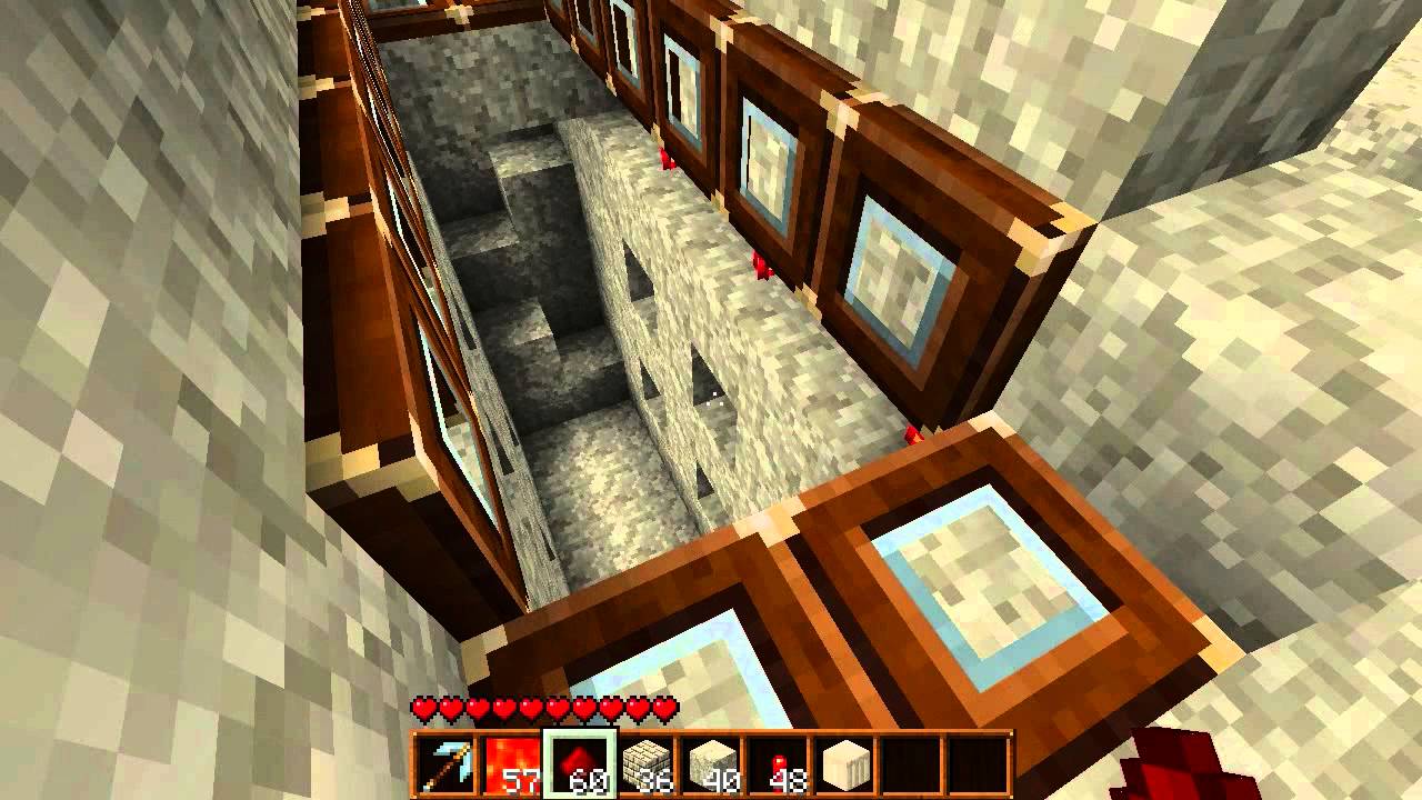 Minecraft - Trapdoor DrawBridge Tutorial - Has Redstone Hidden!