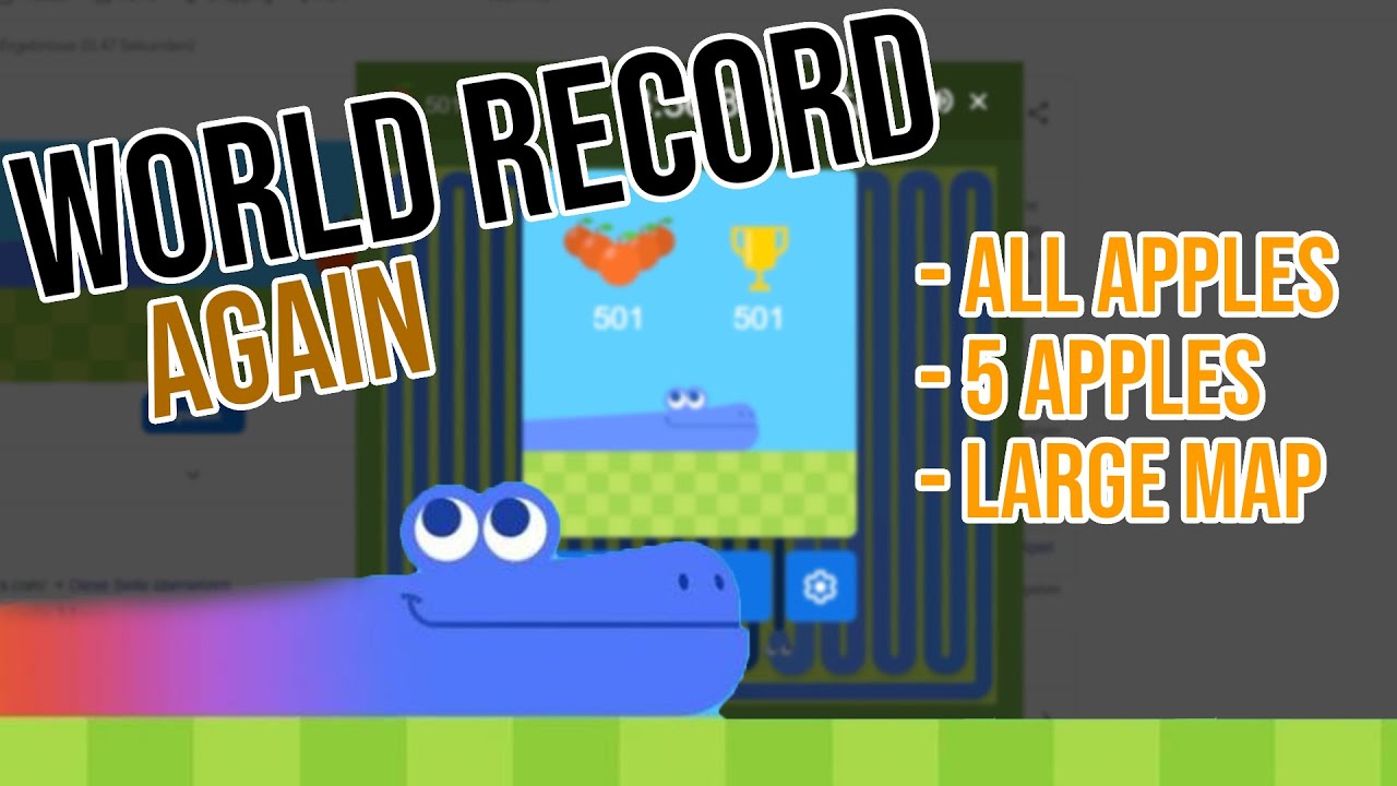 NEW Snake World Record [ALL Apples, Large Map, 5 Apples]