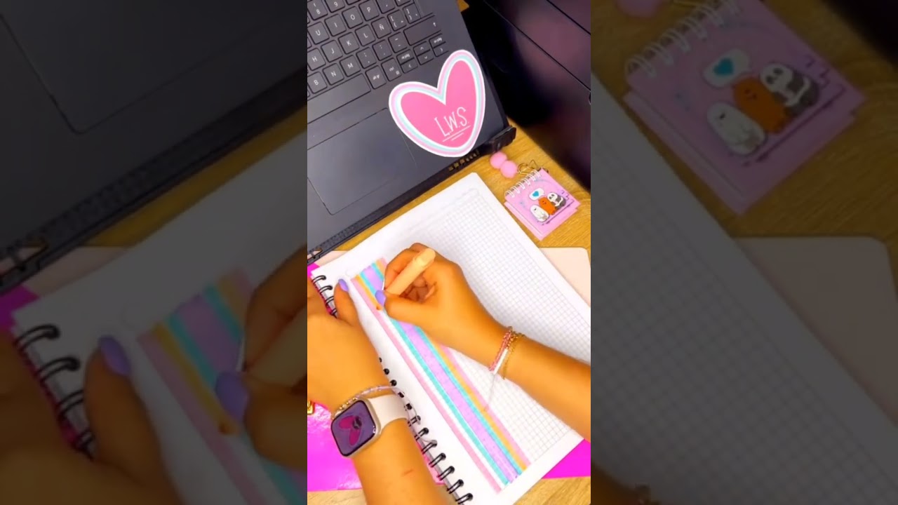 Idea de portada bonita para tu cuaderno 📚🧸
