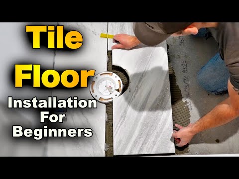 How To Tile A Floor - Bathroom Floor COMPLETE Step-By-Step GUIDE