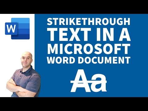 Strikethrough Text in a Microsoft Word Document