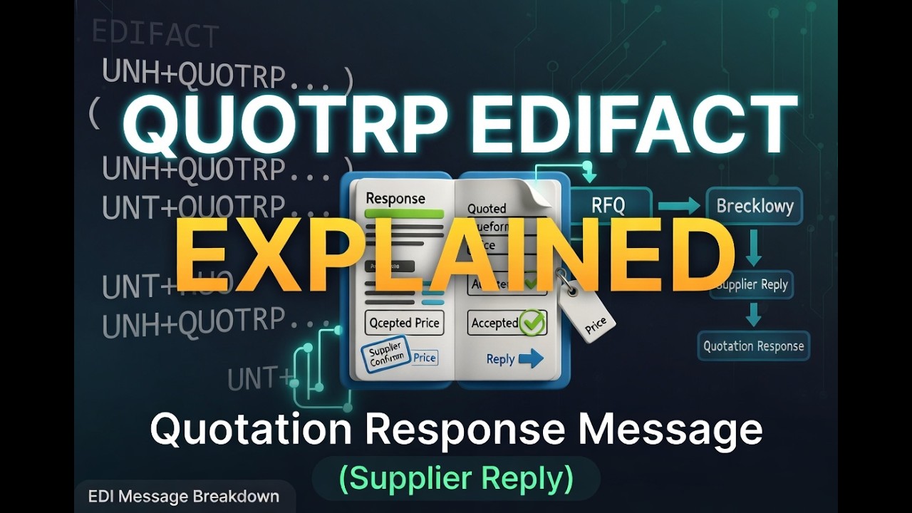 QUOTRP EDIFACT Explained | Quotation Response Message (Supplier Reply)