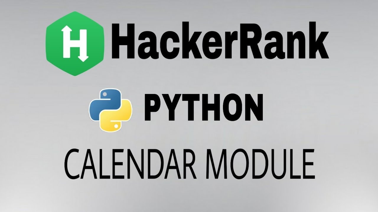 #37: Calendar Module | Hackerrank Python Solution | English Explanation