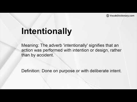Intentionally Meaning