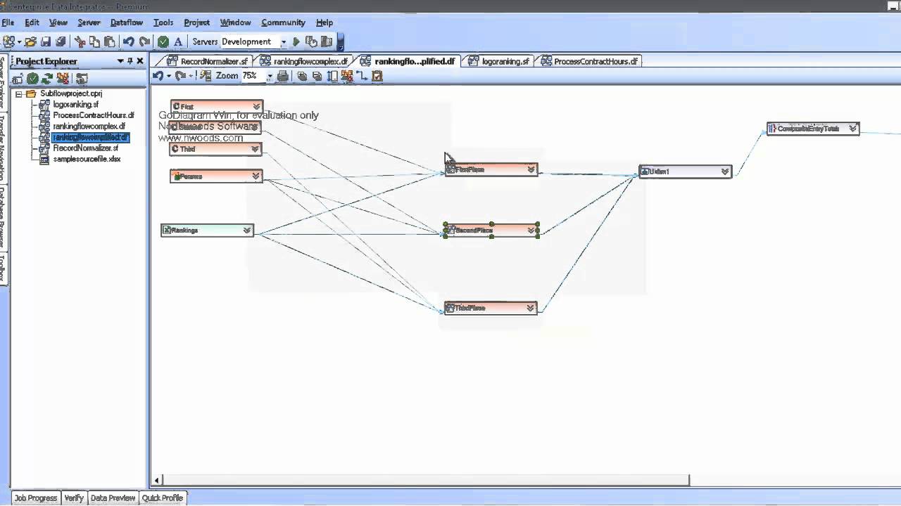 Using Subflow in Centerprise Data Integrator