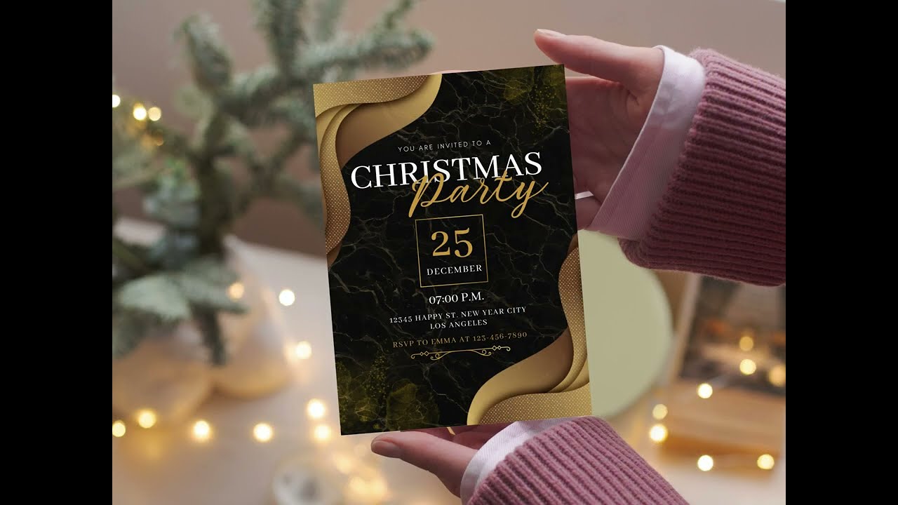 Editable & Printable Christmas Party Invitation Template on Etsy (uCreativeDesign)