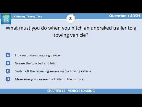 What Must You Do When Hitching an Unbraked Trailer to a Towing Vehicle? | UK Driving THeory Test