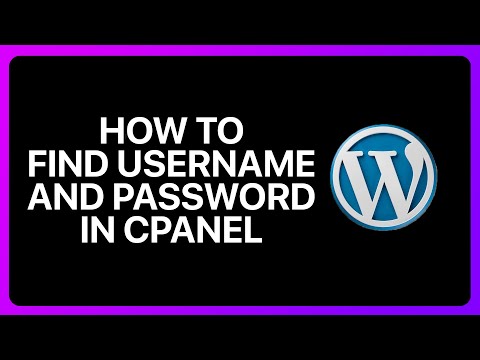 How To Find WordPress Username And Password In cPanel Tutorial