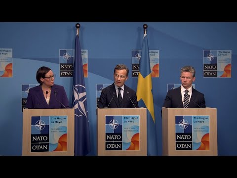 Pressträff med statsministern, utrikesministern och försvarsministern i Haag