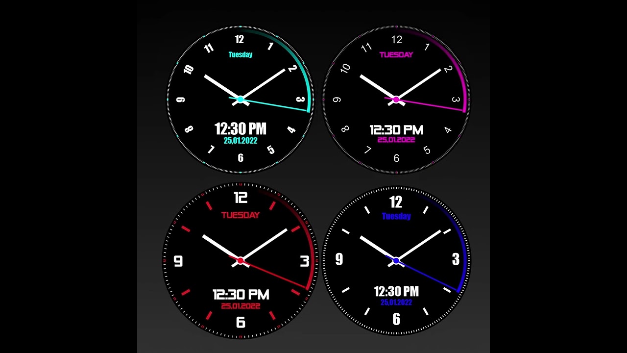 Picture Neon clock display wallpaper