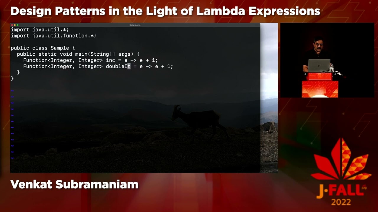 J-Fall 2022: Venkat Subramaniam - Design Patterns in the Light of Lambda Expressions