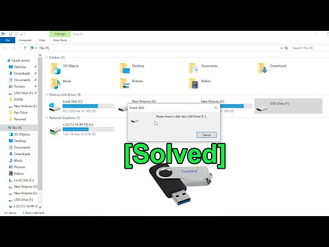 How to Fixed Please insert a disk into USB Drive