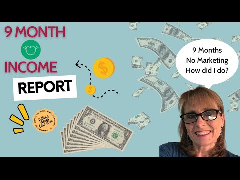 Teachers Pay Teachers Nine Month Income Report with No Marketing
