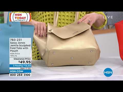 Sassy Jones Jemila Sculpted Fold Tote with Pouch