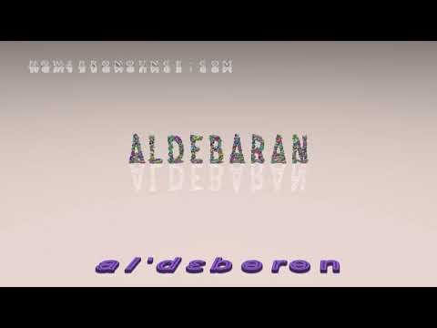 aldebaran - pronunciation