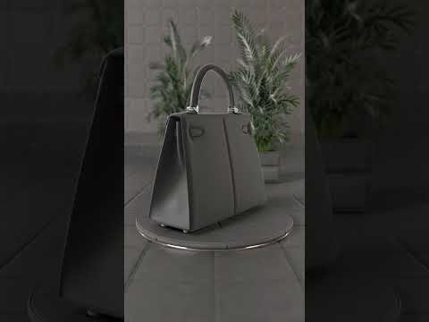 Hermes Padded Kelly 25 Limited Edition Bag Gris Meyer Palladium Hardware • MIGHTYCHIC •