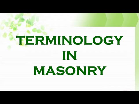 Terminology in Masonry Construction