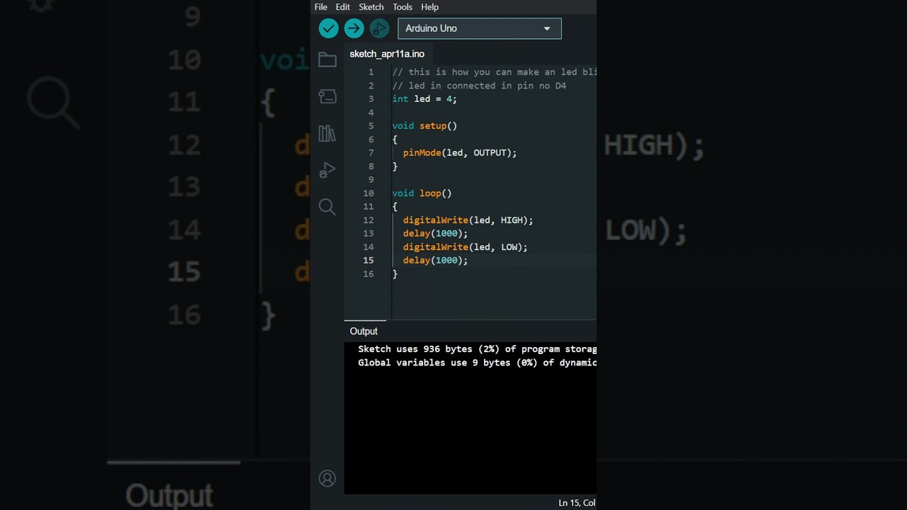 LED blinking circuit using Arduino | Speed Codes #arduinoproject #codingtutorials