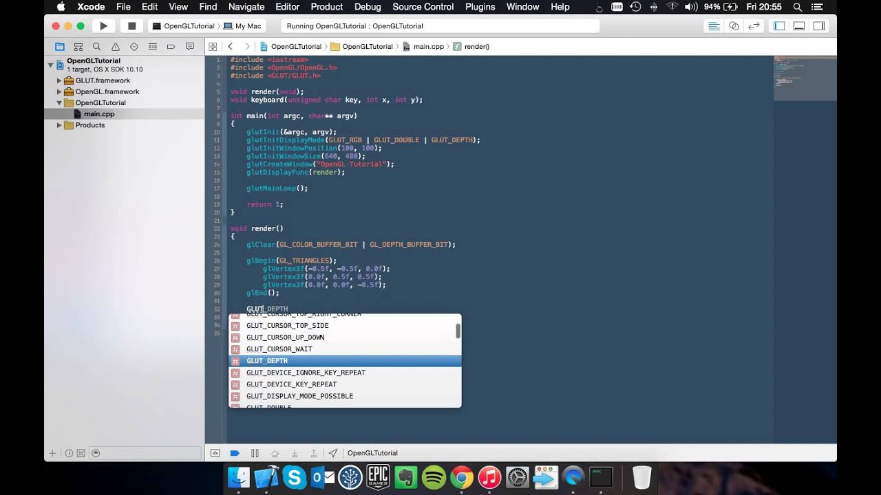 OpenGL Tutorials - 2 - Drawing A Triangle