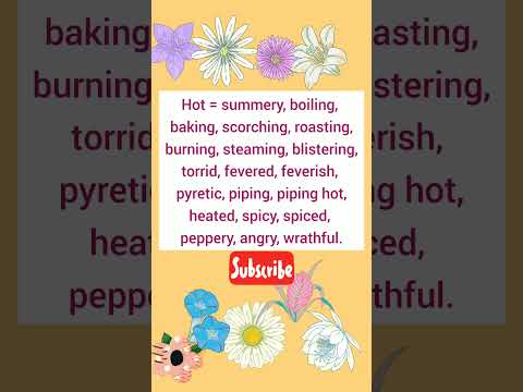 Hot | synonyms | new word meaning| Hot synonym | English learning | English #yshorts