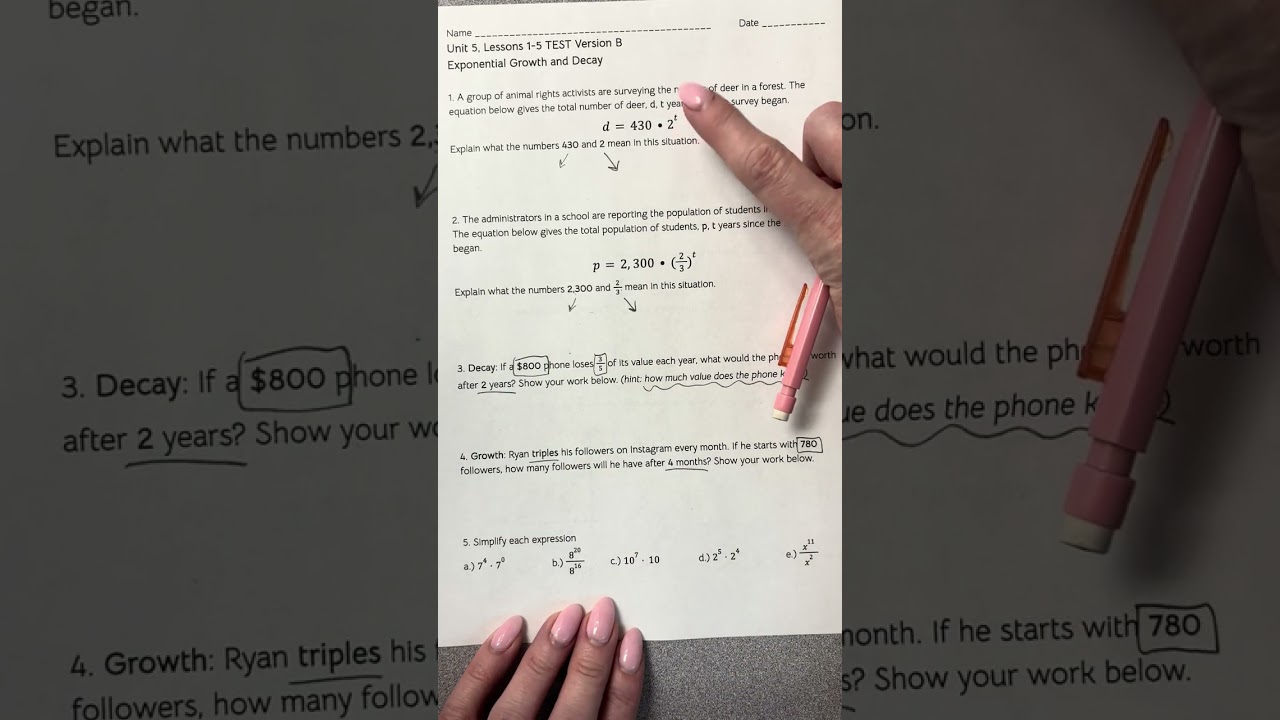 Version B: Unit 5 Test