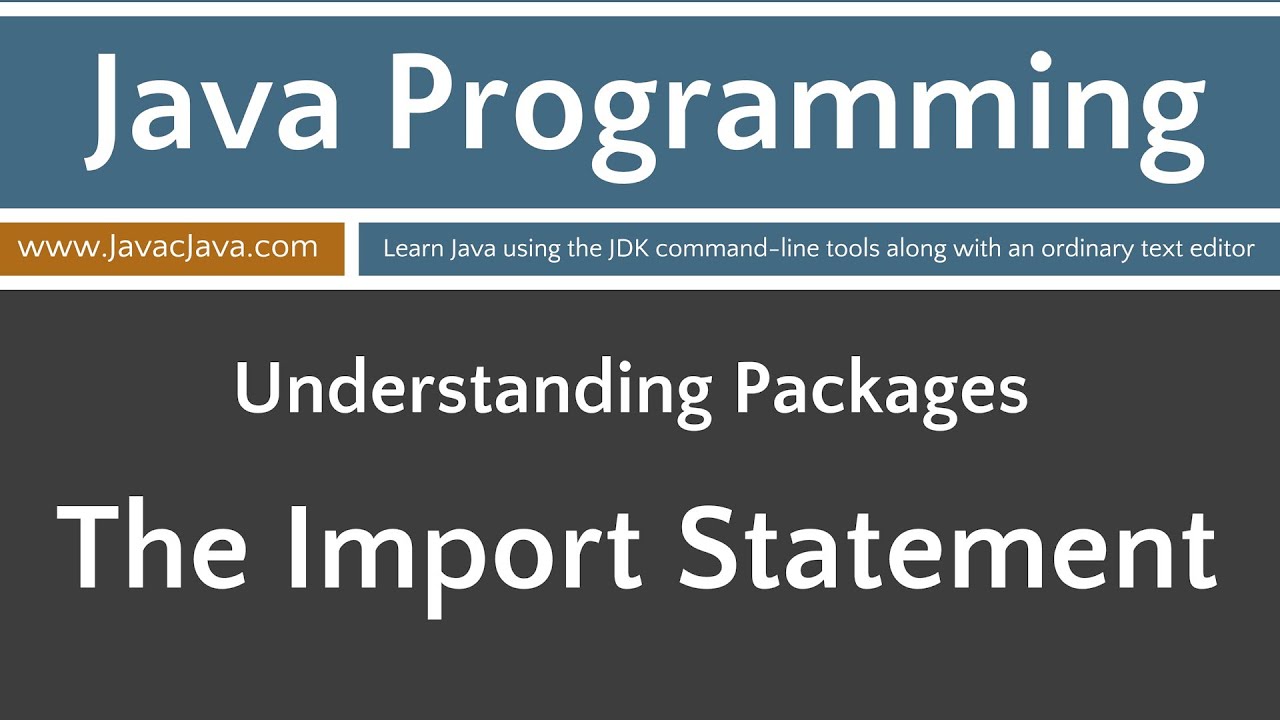 Learn Java Programming - Packages: Import Statement Tutorial