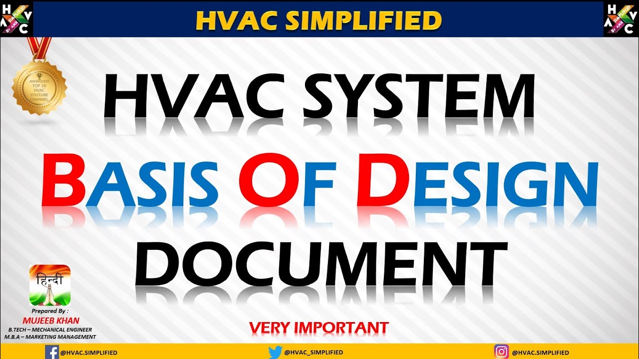 HVAC Training - DESIGN BASIS DOCUMENT