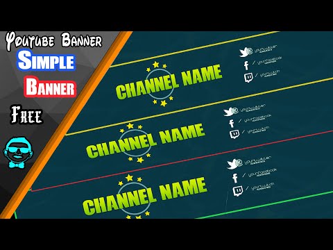 ◣Simple Youtube Banner Template◥【Free PSD】