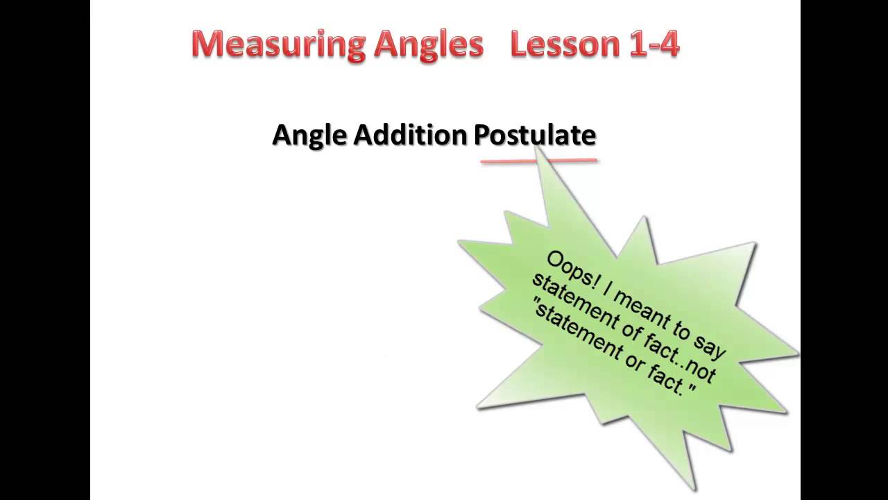 Chapter 1 section 4 Measuring Angles 2