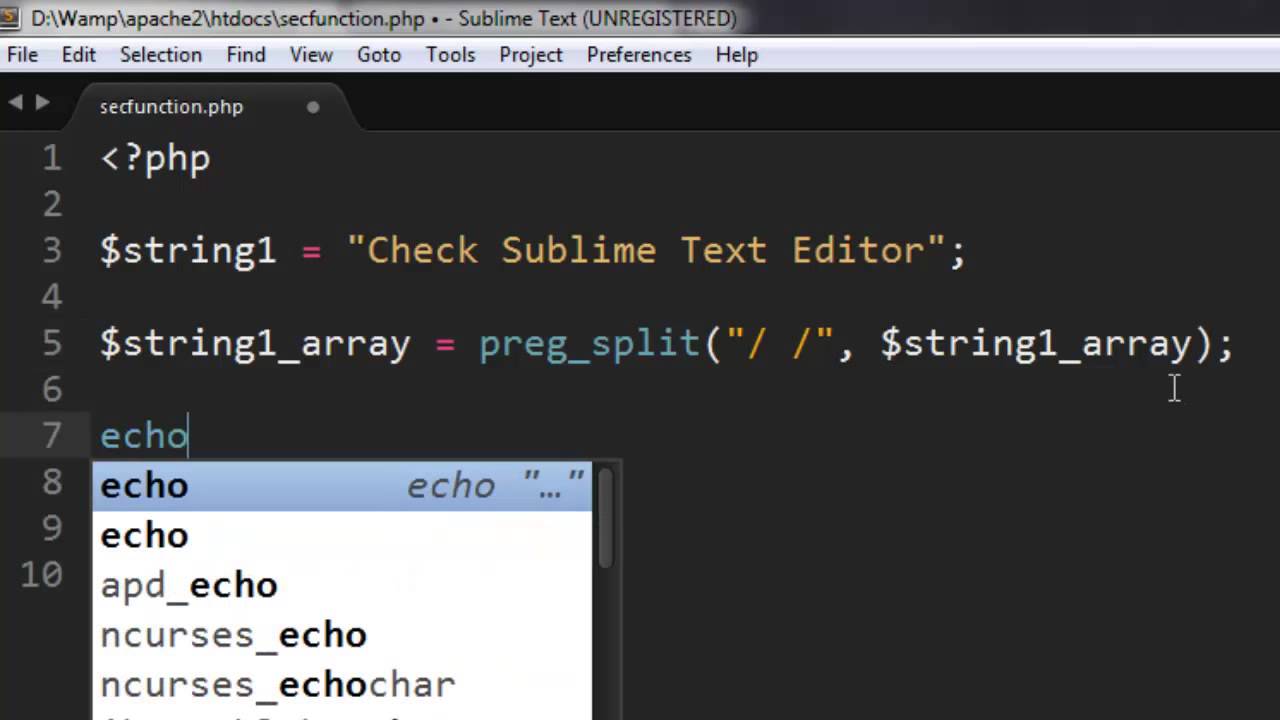 PHP Function preg_split()