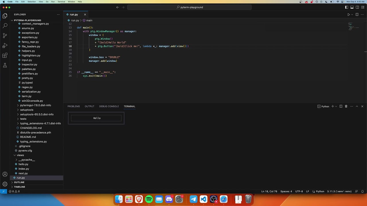 playing with pytermgui