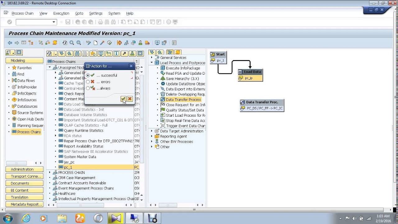 Creating Process Chain