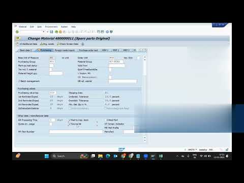SAP Source List Creation | T Code ME01