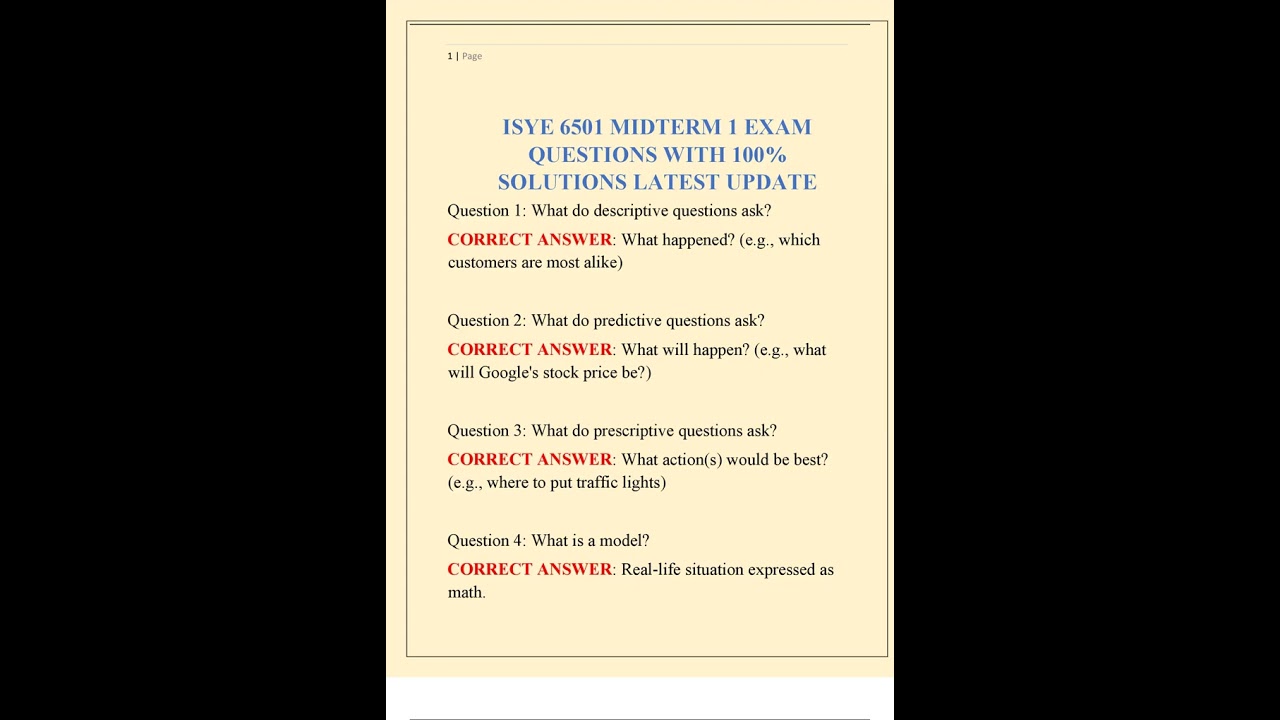 ISYE 6501 MIDTERM 1 EXAM QUESTIONS