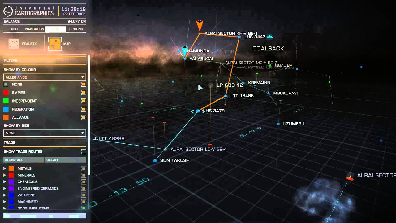 Elite - Dangerous Basic tutorial  Part 9 Galaxy map
